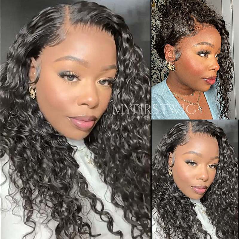 360 Invisi-Strap Lace Wig | 18-24 Inch Deep Wave Curly Human Hair Wig ...
