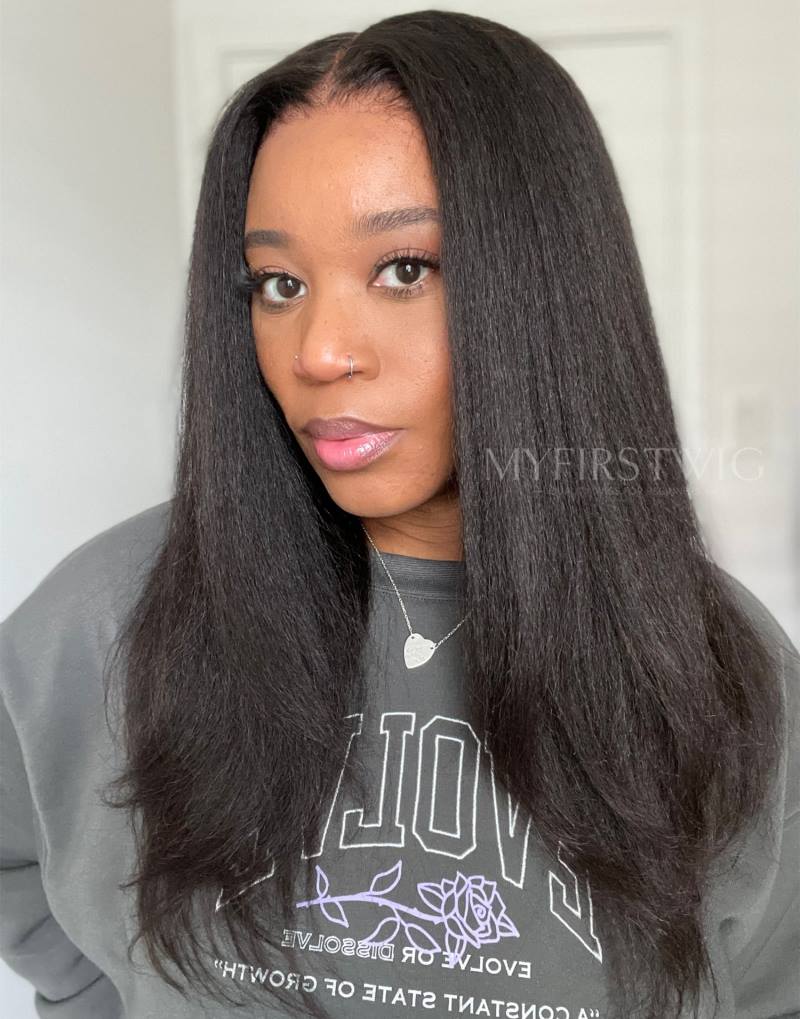 Kinky Straight HD Lace Wear & Go Glueless Wig - CLK003 – MyFirstWig Sale Zone