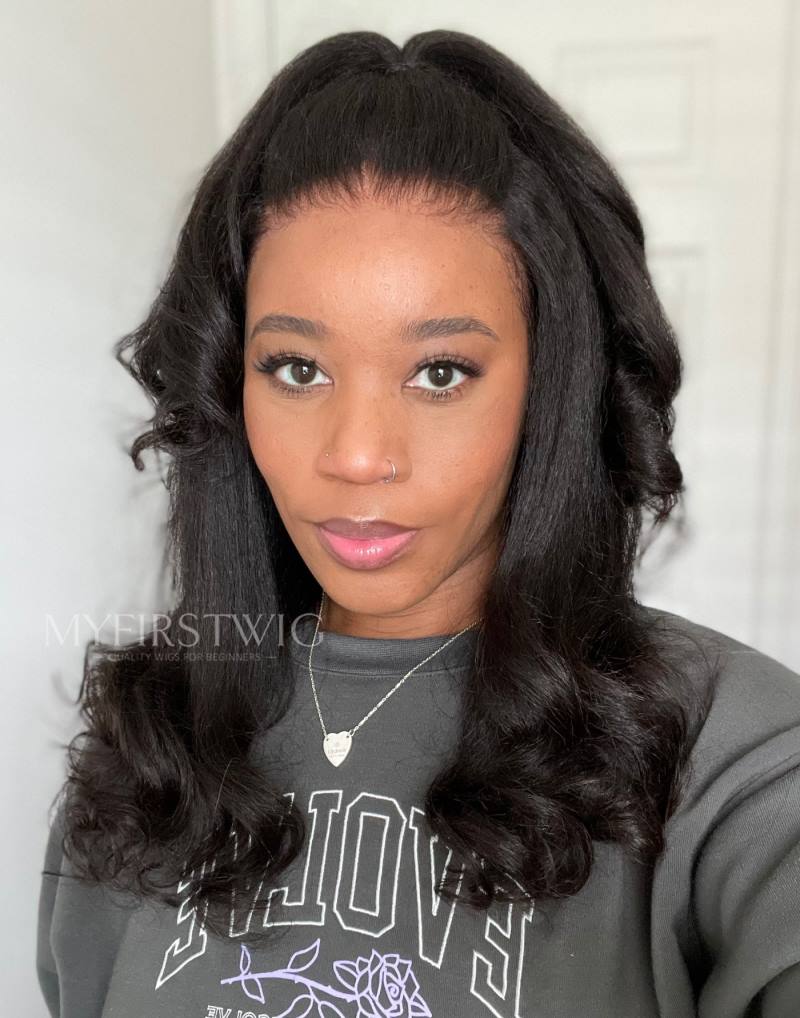 Kinky Straight HD Lace Wear & Go Glueless Wig - CLK003 – MyFirstWig Sale Zone