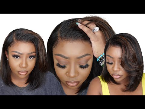12 Inch Highlight Brown Bob Wig HD Lace Wear & Go Glueless Wig - CLB01 ...